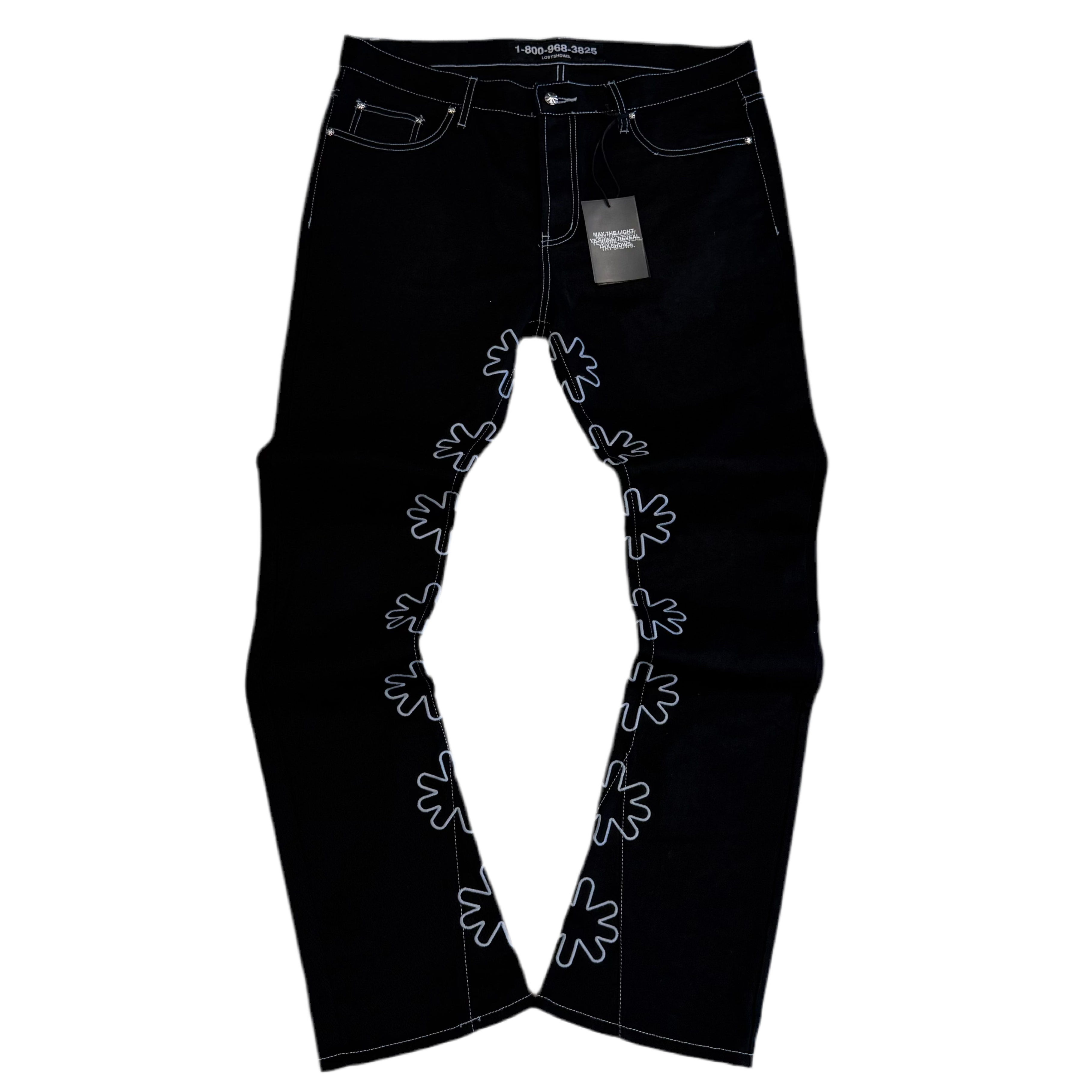 LOSTSHDWS Outline Denim Jeans "Black / Bone" [USED 38W] – Prized Wear